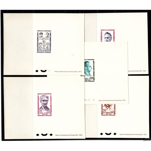 France - n°1198/1202 - Héros de la Résistance. - Philatelie-Berck